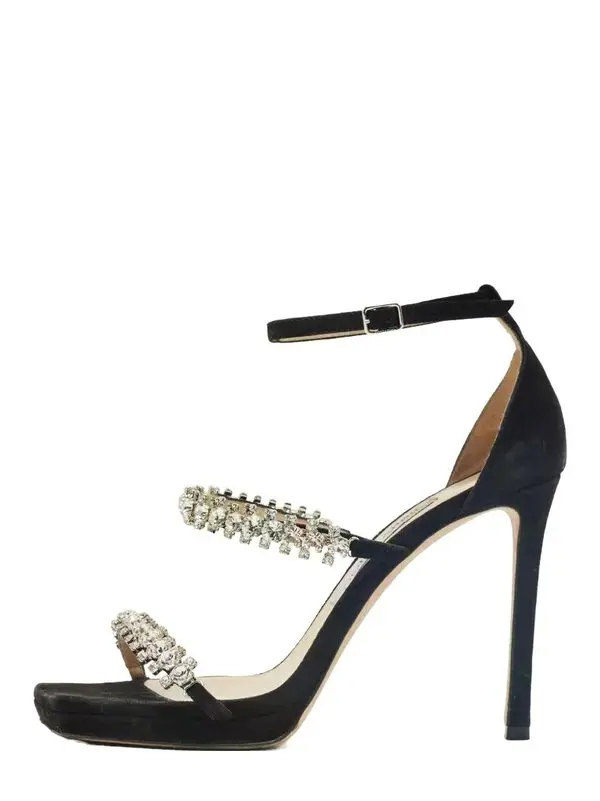JIMMY CHOO Ankle-strap Crystal Sandals - Black
