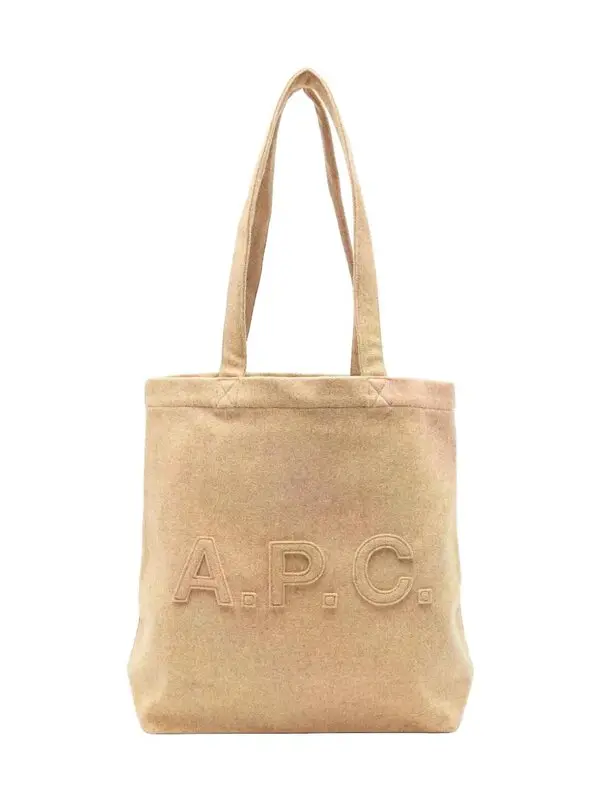 A.p.c. Trapèze Logo-patch Tote Bag - Neutrals