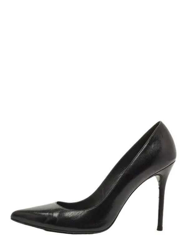 STUART WEITZMAN Pointed Leather Stiletto Pumps - Black