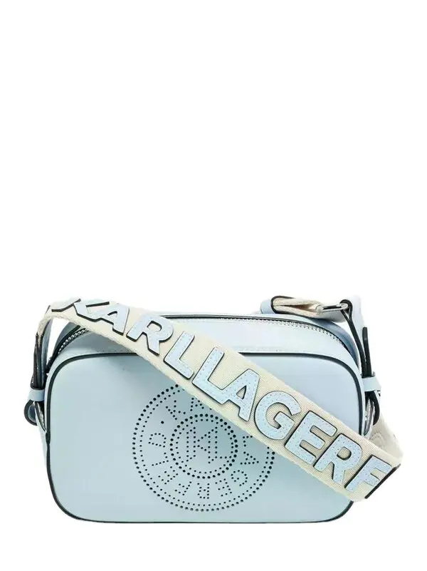 Karl Lagerfeld Leather Crossbody Bag - Blue