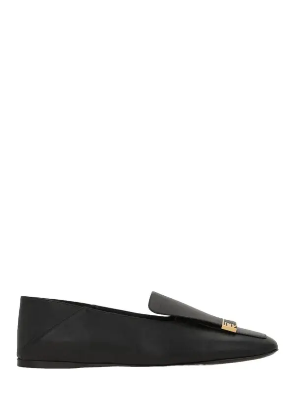 SERGIO ROSSI Square-toe Loafers - Black