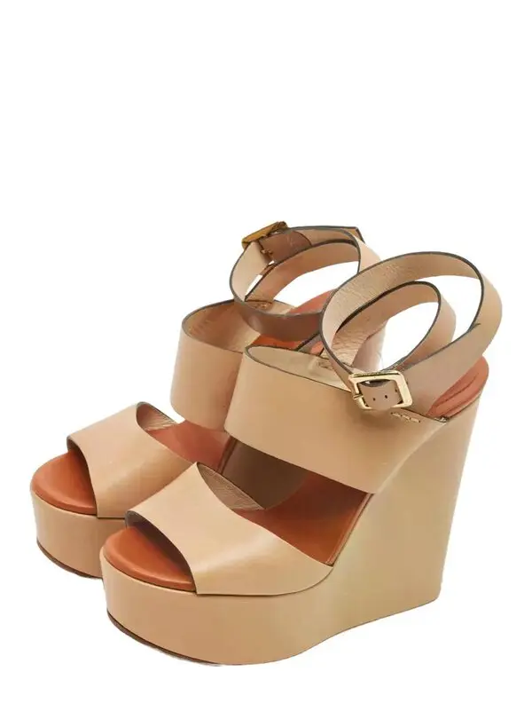 Chloé Wedge-heel Sandals - Neutrals
