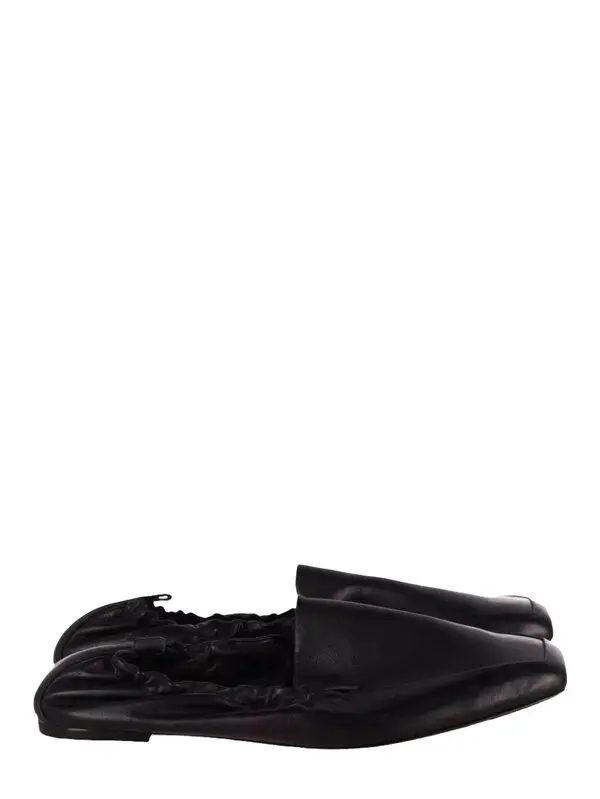 PORTE & PAIRE Leather Ballet Flats - Black