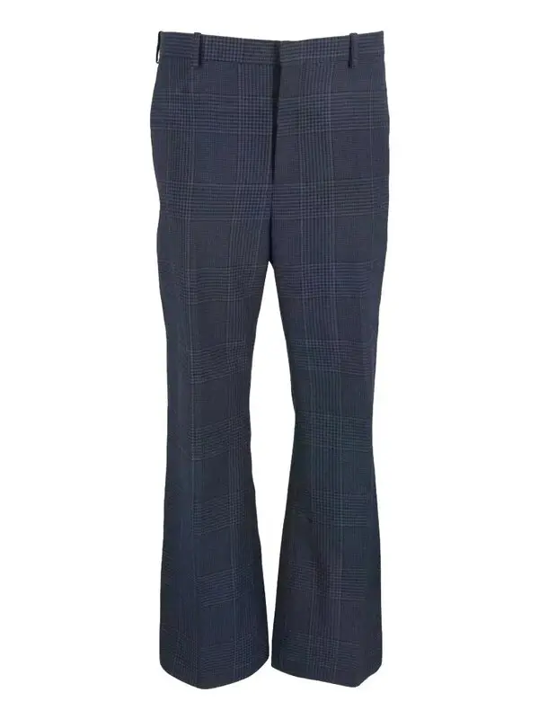 Balenciaga Checked Trousers - Blue