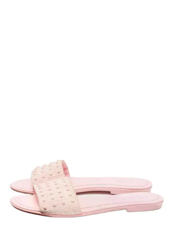 TOD'S Suede Studded Sandals - Pink