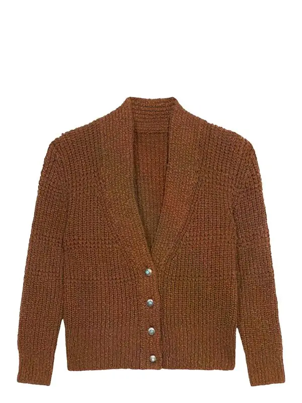 FORTELA Lola Open-knit Cardigan - Brown