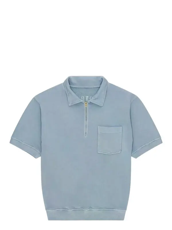 FORTELA Yalepm Zip Chest-pocket Polo Shirt - Blue