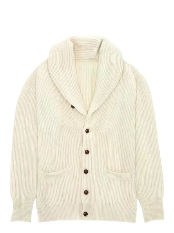 FORTELA Stoke Shawl-collar Cardigan - Neutrals