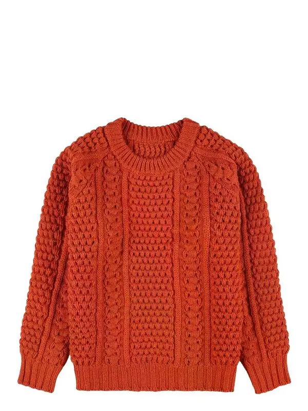 FORTELA Cable-knit Sweater - Orange