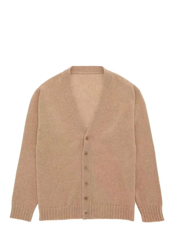 FORTELA V-neck Ribbed-knit Cardigan - Neutrals