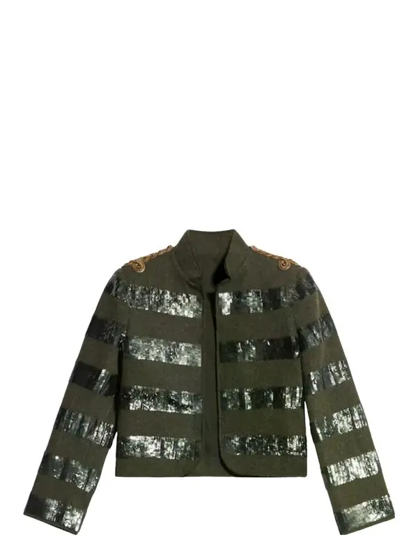 FORTELA Marine Sequinned Jacket - Green