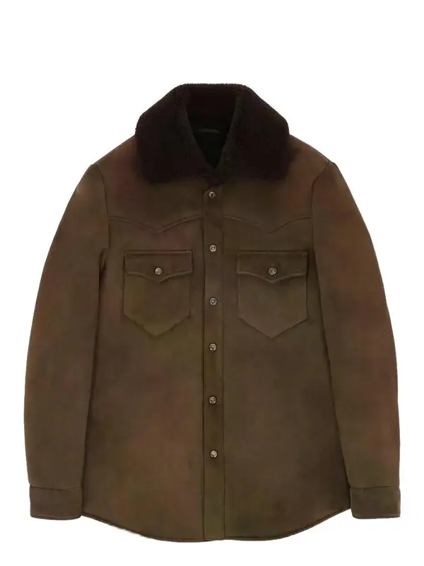 FORTELA Ranch Shearling-collar Jacket - Brown