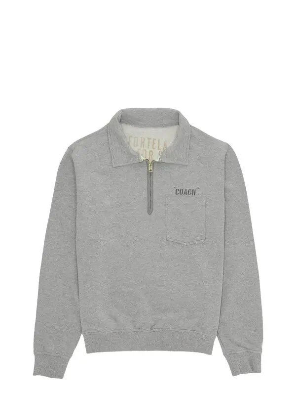 FORTELA Yalepcoach Zip Pocket Sweatshirt - Grey