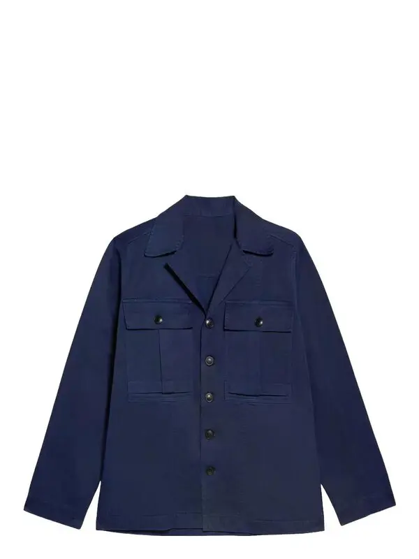 FORTELA Solomon Button-fastening Shirt Jacket - Blue