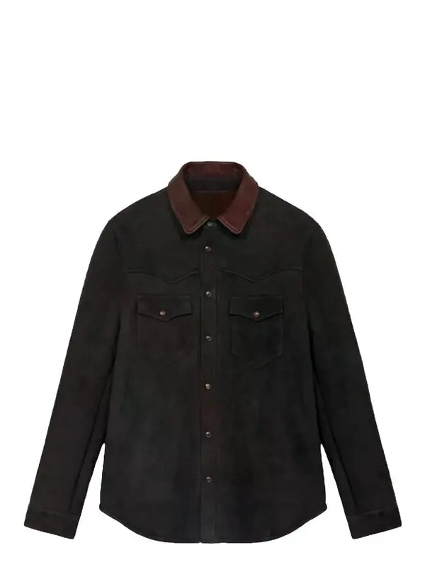 FORTELA Leather Shirt - Black