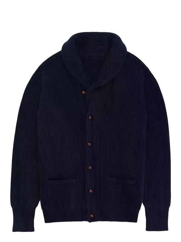 FORTELA Shawl-collar Knitwear - Blue