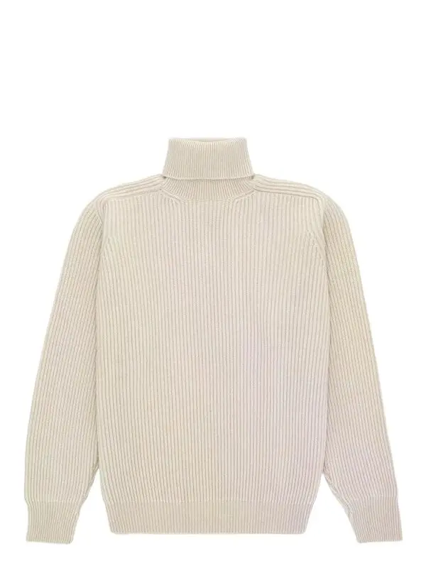 FORTELA Brighton High Neck Ribbed Sweater - Neutrals