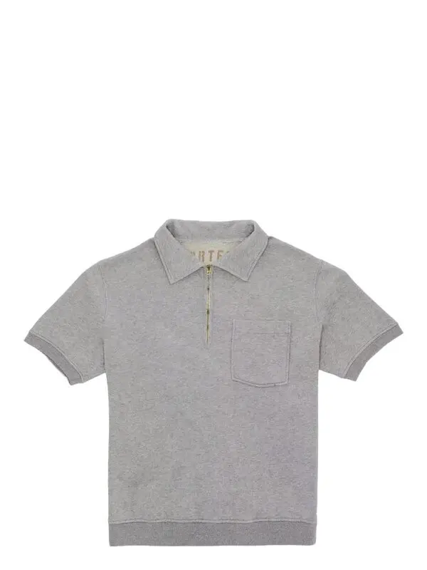 FORTELA Yalepm Zip Short-sleeve Polo Shirt - Grey