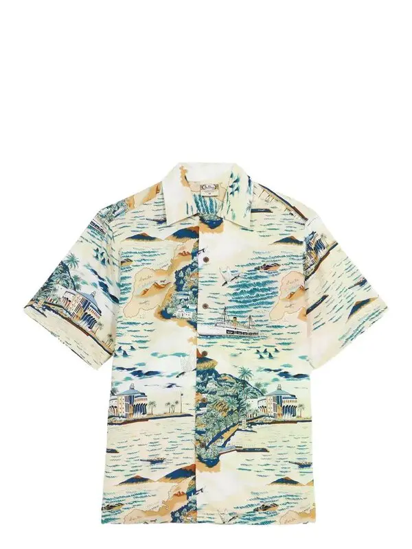 FORTELA Santacatalina Tropical-print Shirt - Neutrals