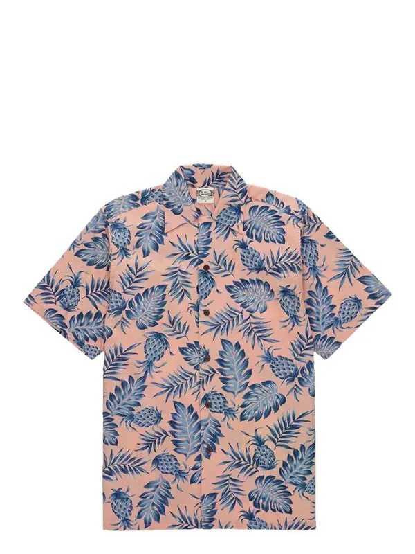 FORTELA Pineapple Print Short-sleeve Shirt - Pink