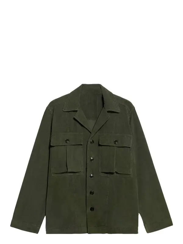 FORTELA Solomon Corduroy Chest-pocket Shirt - Green