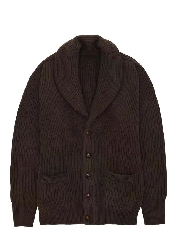 FORTELA Stoke Shawl-collar Cardigan - Brown