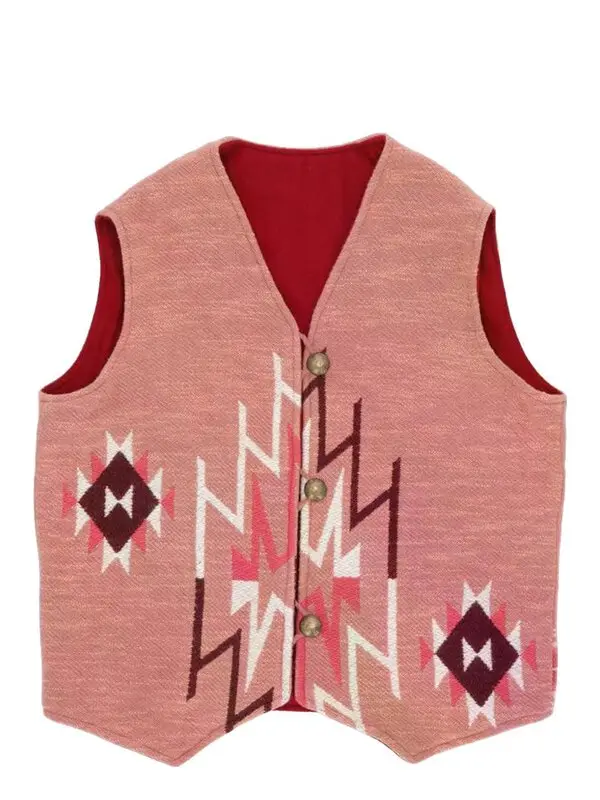 FORTELA Navajo Pattern Vest - Pink