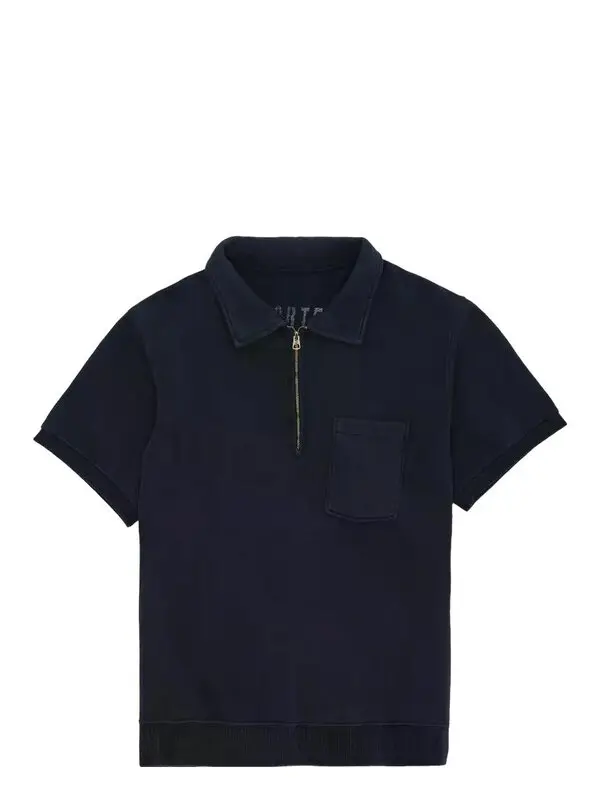 FORTELA Yalepm Zip Pocket Polo Shirt - Blue