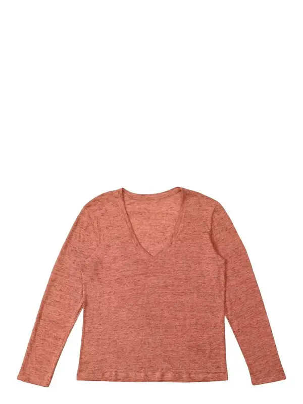 FORTELA Cara Long-sleeve V-neck T-shirt - Orange