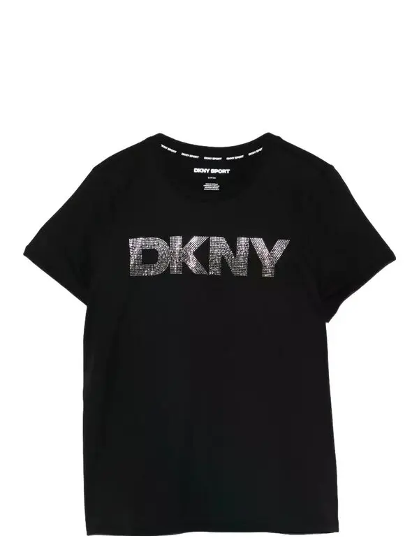 Dkny Ombre Rhinestone T-shirt - Black
