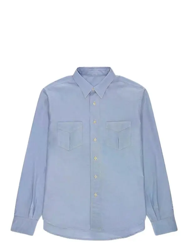 FORTELA Osumi Patch-pocket Oxford Shirt - Blue