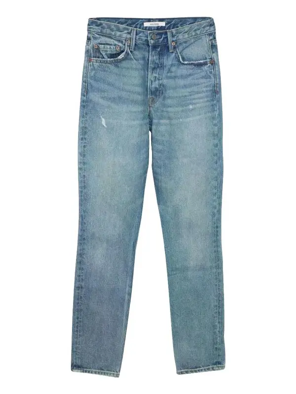 GRLFRND Straight Leg High-rise Jeans - Blue