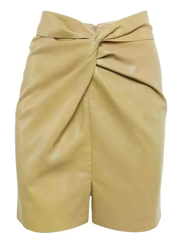 Nanushka Leather Knot Skirt - Neutrals
