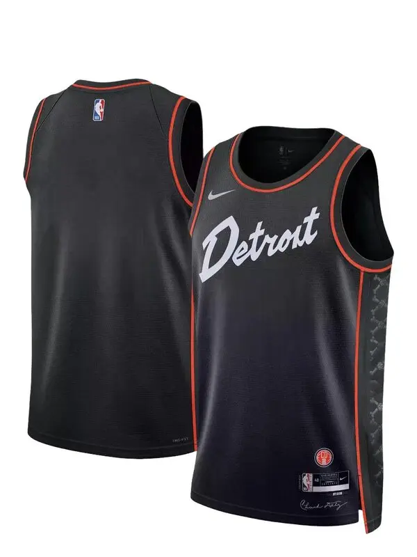 Nike X Nba Detroit Pistons 2023-2024 City Swingman Jersey - Black