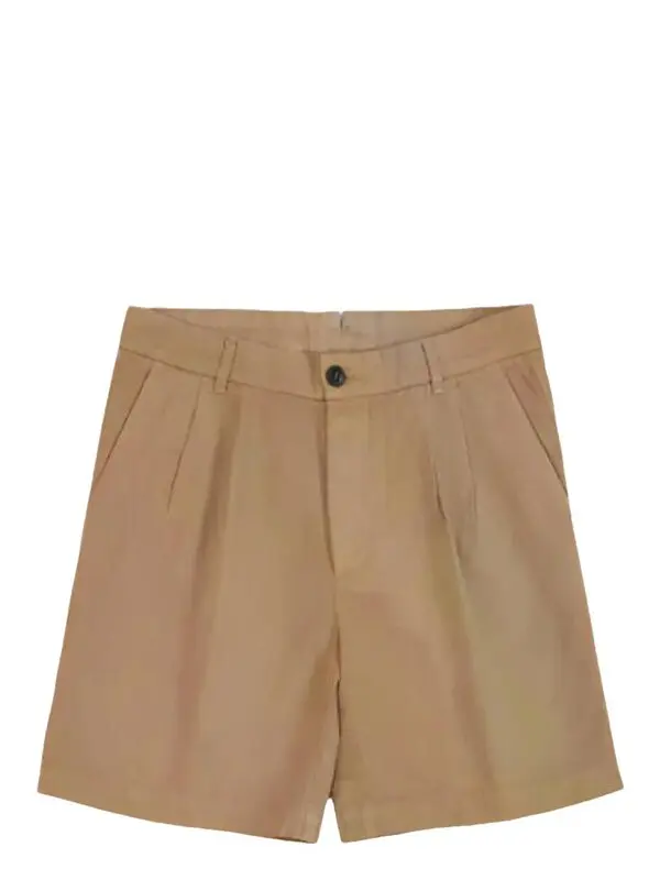 FORTELA Pleated Bermuda Shorts - Brown