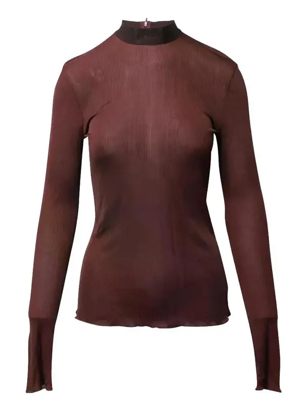 Nanushka Mock-neck T-shirt - Brown
