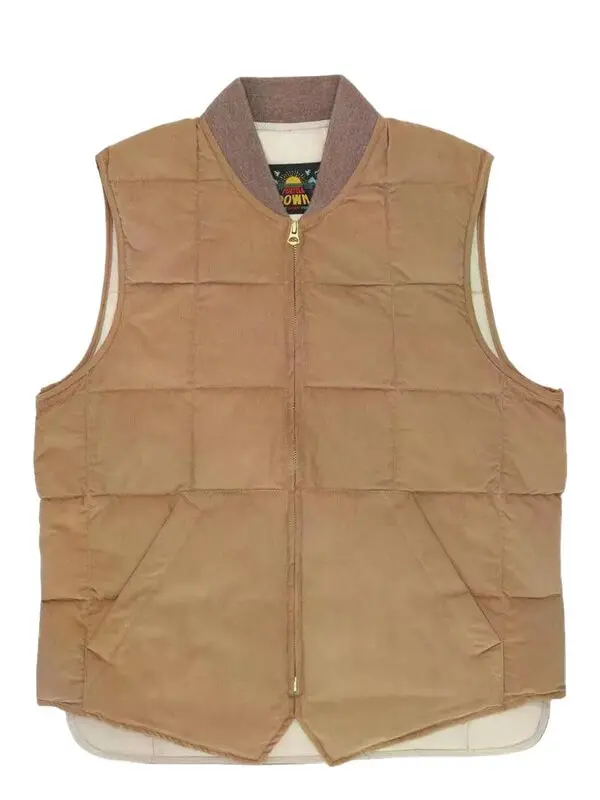 FORTELA Corduroy Zip-up Gilet - Neutrals