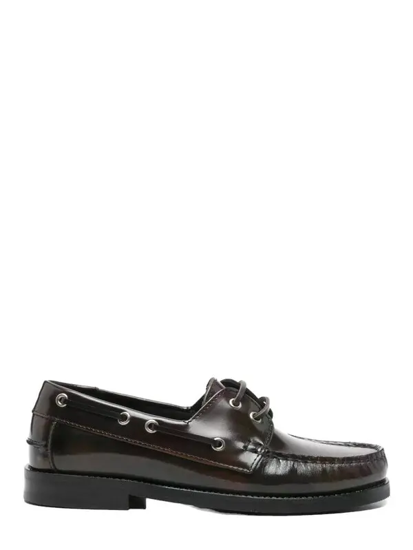 VINNY'S Bettie Lace-up Boat Shoes - Brown