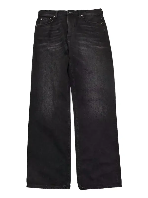 WON HUNDRED Faded Straight Leg Jeans - Black