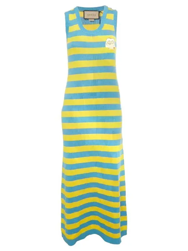 Gucci Striped Midi Dress - Yellow