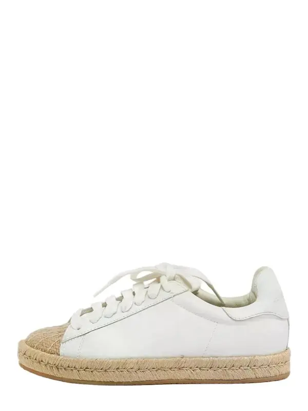 Alexander Wang Jute-toe Leather Sneakers - White
