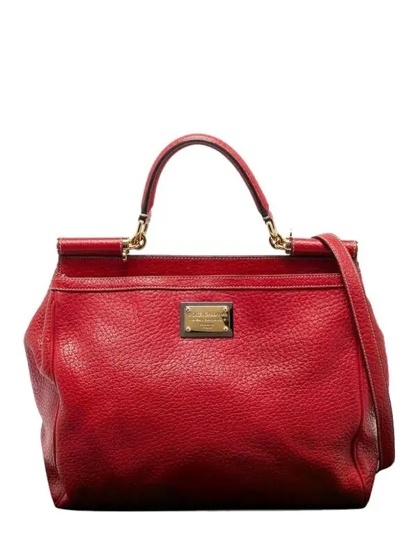 Dolce & Gabbana Miss Sicily Leather Tote - Red