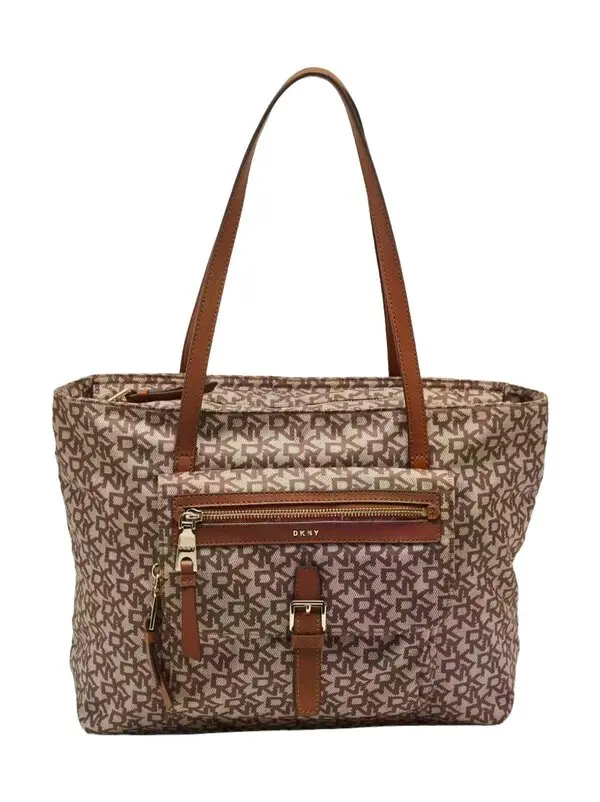 Dkny Cora Monogram Tote Bag - Brown