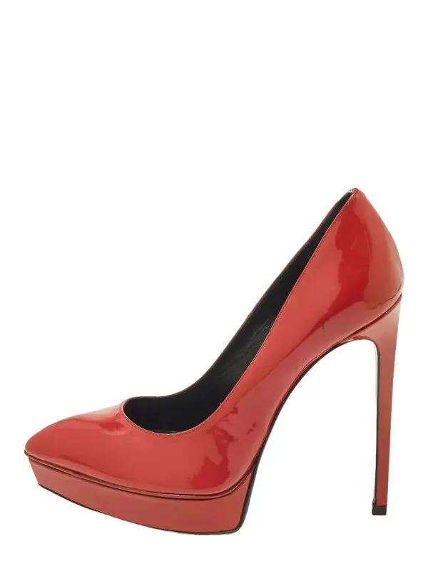 Saint Laurent Janis Platform Pumps - Red