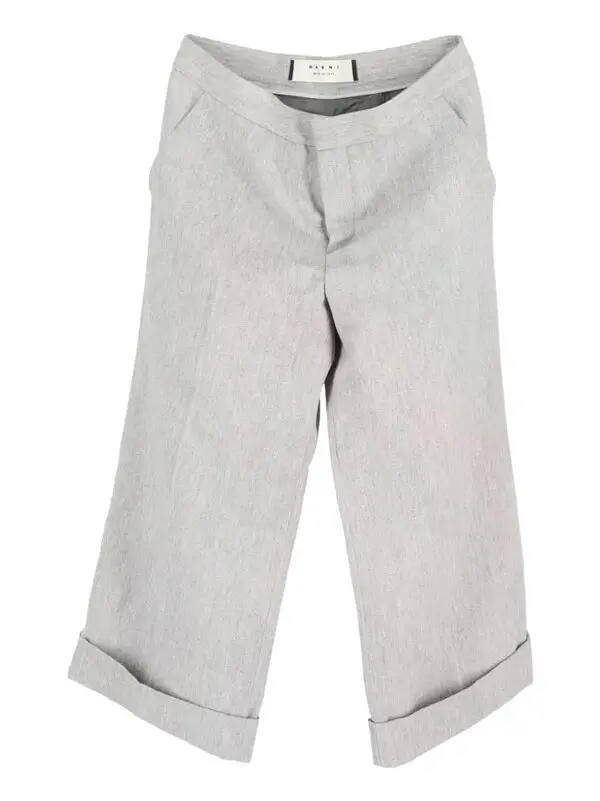 Marni Folded-hem Trousers - Grey