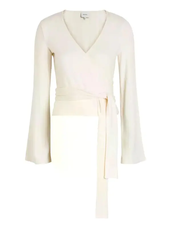 REFORMATION Kylen Long-sleeve Blouse - Neutrals