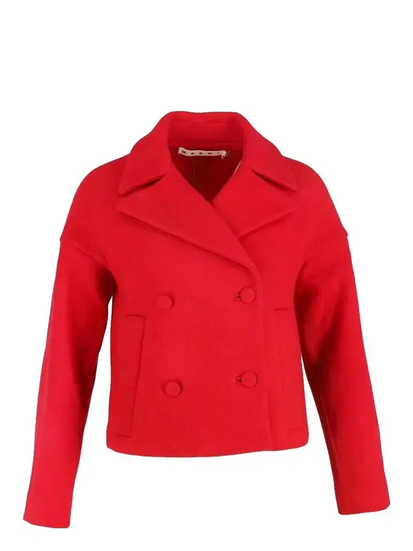 Marni Double-breasted Wool Jacket - Red