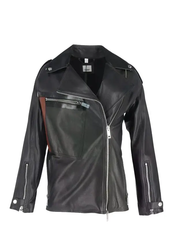 Burberry Leather Biker Jacket - Black