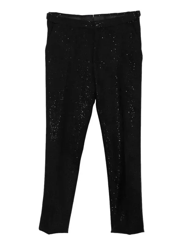 TOM FORD Sequinned Bouclé Trousers - Black