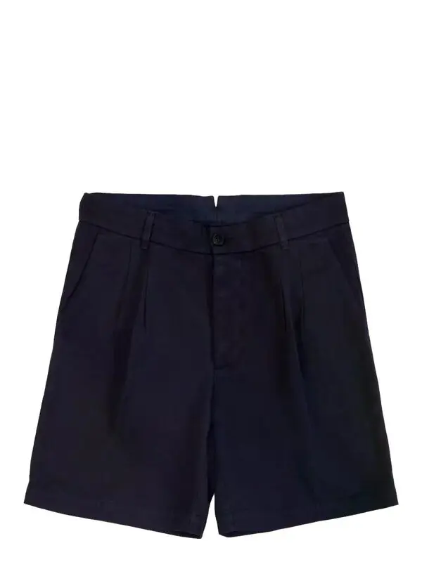 FORTELA Pleated Bermuda Shorts - Blue